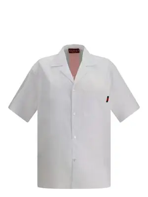 Gucci Short-sleeve Logo Shirt - 9000|bianco